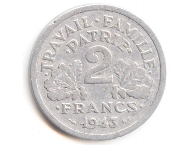 Francuska 2 francs 1943