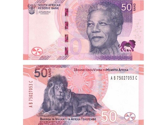 SOUTH AFRICA Južna Afrika 50 Rand 2023 UNC, P-150