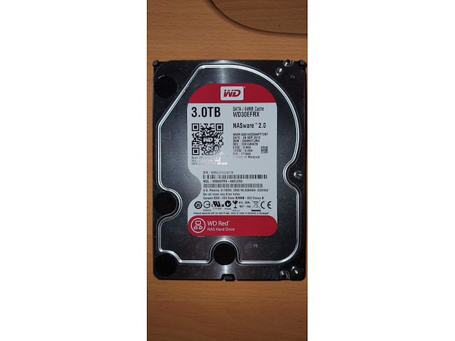 Western Digital 3 TB RED NAS Sata III hard NULA DANA