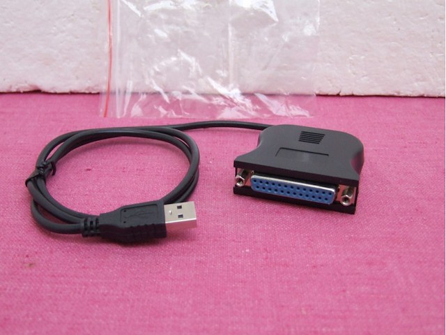 USB na LPT parallel port DB25 adapter WIN 10 - NOVO!