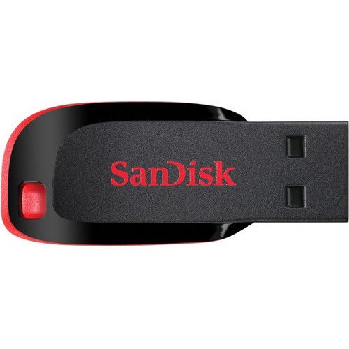 SanDisk 32GB Cruzer Blade USB 2.0 Flash Drive, black / red | SDCZ50-032G-B35