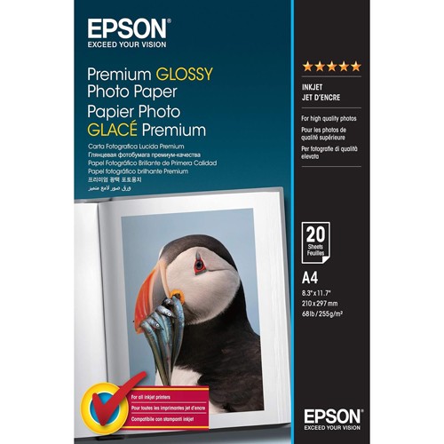 Epson Original Premium Glossy Foto Inkjet papir A4, 20kom | C13S041287
