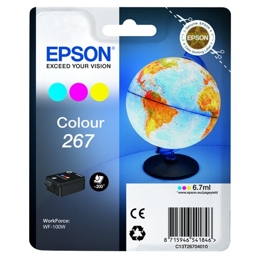 Epson Original Printer Ink/mastilo 267 Globe Single Colour Ink | C13T26704010