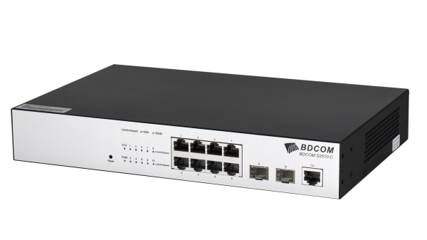 BDCOM S2510-C ,switch 8 x Gigabit RJ45, 2 x Gigabit SFP, L3-lite
