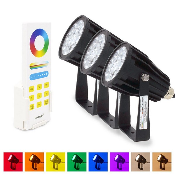 SET LED LAMPE 3 komada RGB+CCT 6W FUTC08A IP66