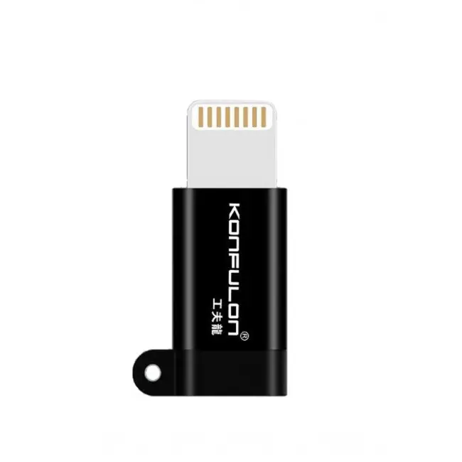 Adapter KONFULON Micro USB na iPhone lightning crni