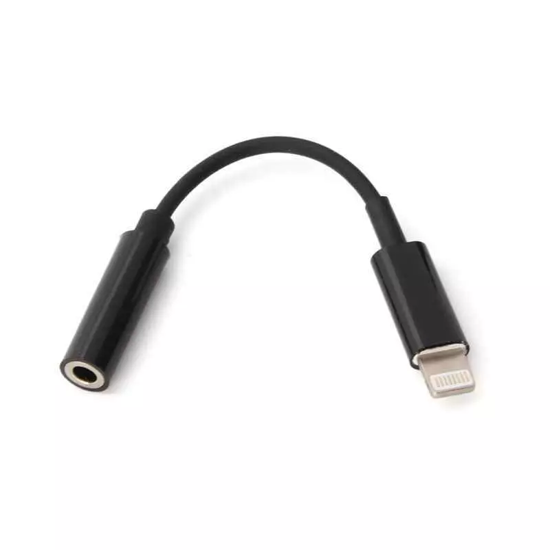 Adapter za slusalice iP-1 iPhone lightning na 3.5mm crni