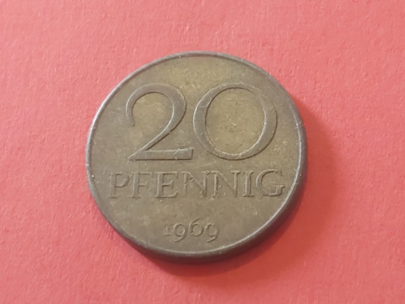 DDR - 20 pfennig 1969 god