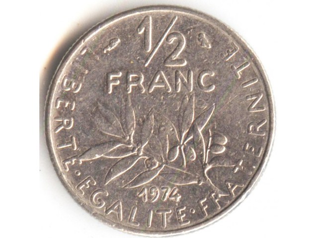 Francuska 1/2 franc 1974