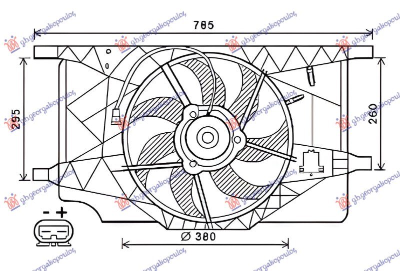 VENTILAT 1.9/2.0/2.2DIZ 2.0BEN 380mm 2P