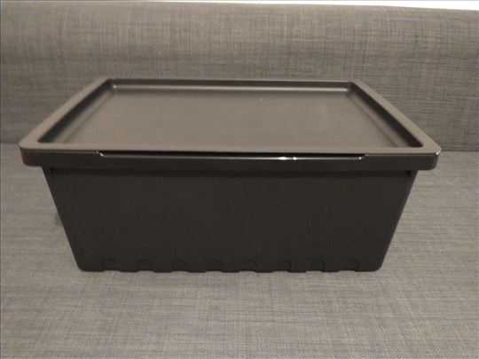 Kutija sa poklopcem za odlaganje, crna Ikea