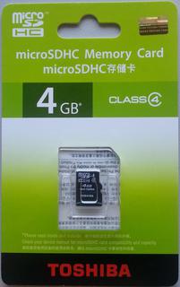 Toshiba micro SD class 4 - 4Gb