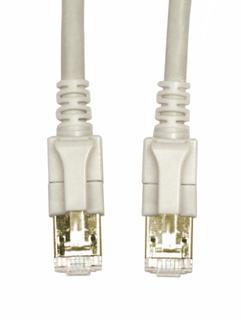 Patch kabl RJ45 LED, Cat.6a 10Gb, S/FTP, LS0H, sivi, 1m