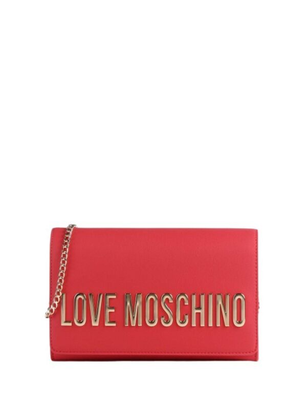 Love Moschino - Crvena torbica sa zlatnim logom