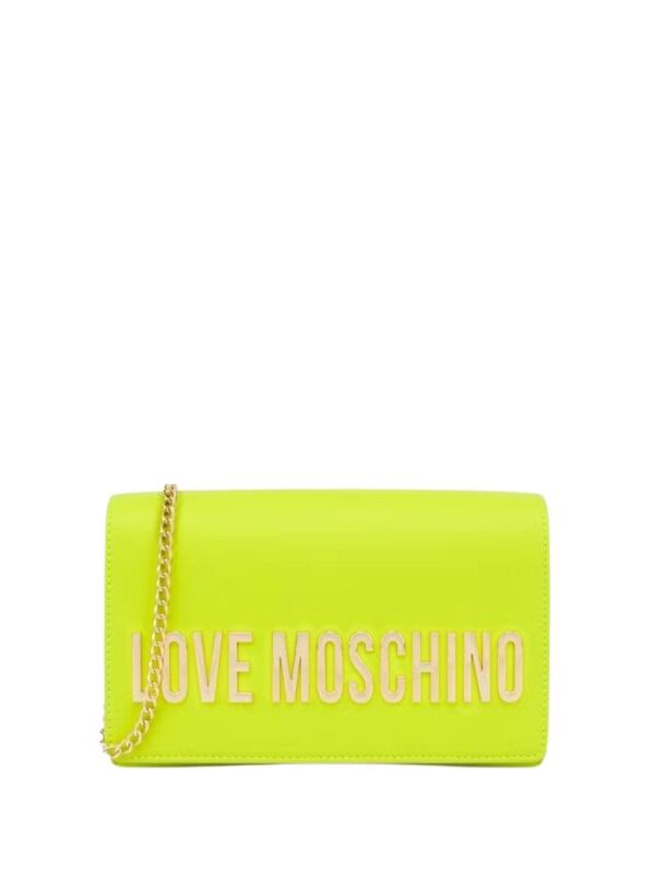 Love Moschino - Neon zelena torbica sa zlatnim logom