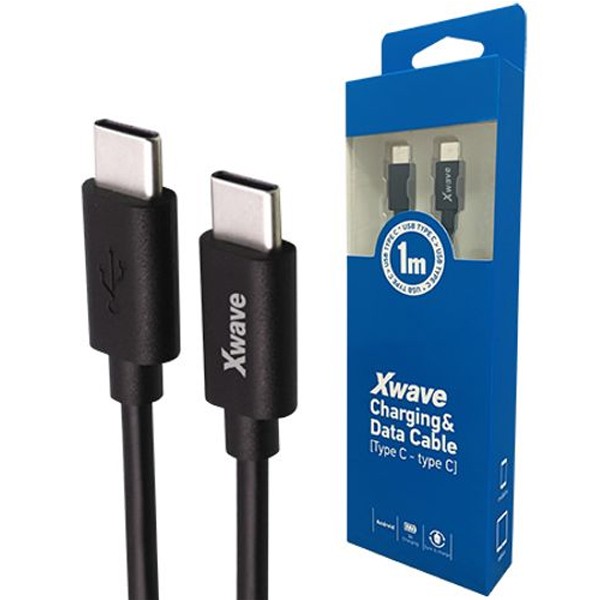 Xwave Type-C na Type-C USB 3.0 60W 3A 10Gbps 1m