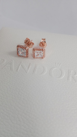 Pandora rose gold minđuše