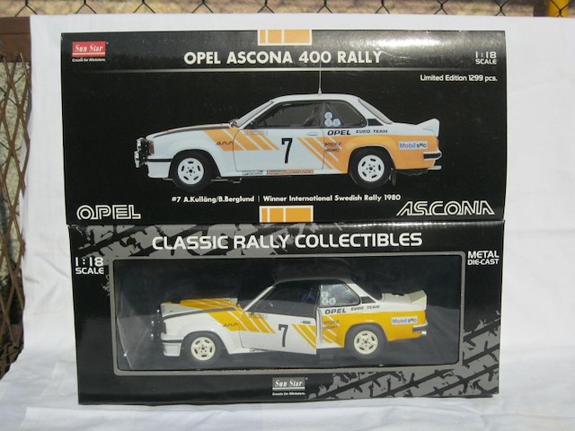 1:18 sun star opel ascona 400 rally