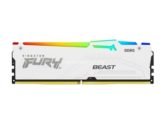 Kingston DIMM DDR5 64GB (2x32GB kit) 5200MT, s KF552C40BWAK2-64 Fury Beast RGB White XMP