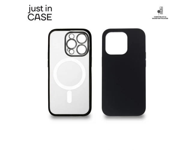 Just In Case MAGPL110BK 2u1 Extra case MAG MIX PLUS paket maski CRNI za iPhone 14 Pro
