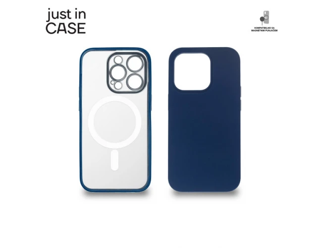 Just In Case MAGPL110BL 2u1 Extra case MAG MIX PLUS paket maski PLAVI za iPhone 14 Pro
