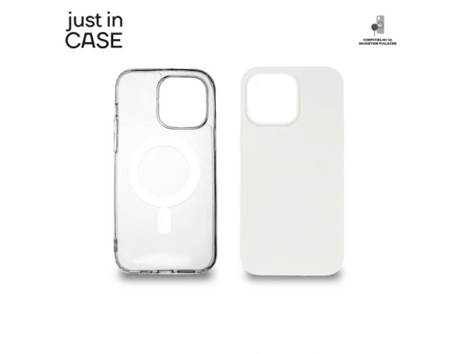 Just In Case MAGPL111WH 2u1 Extra case MAG MIX PLUS paket maski BELI za iPhone 14 Pro Max