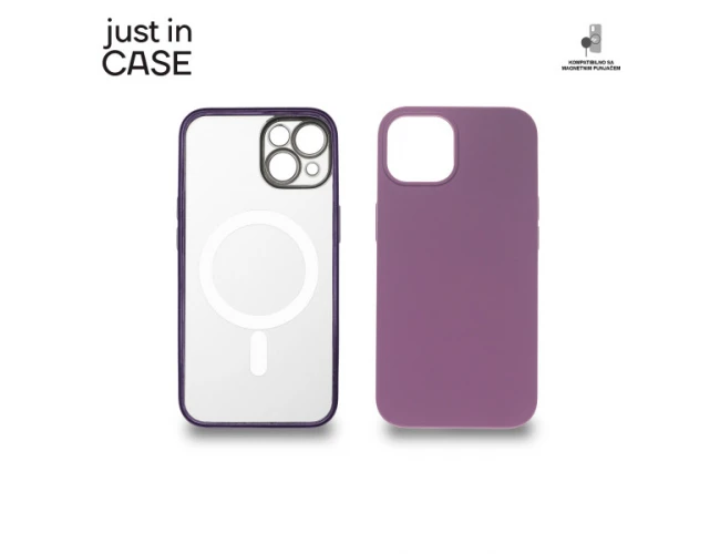 Just In Case MAGPL108PR 2u1 Extra case MAG MIX PLUS paket maski LjUBIČASTI za iPhone 14