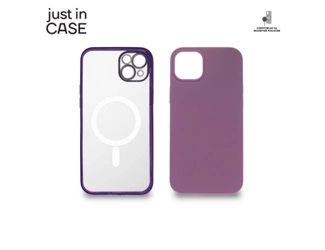 Just In Case MAGPL109PR 2u1 Extra case MAG MIX PLUS paket maski LjUBIČASTI za iPhone 14 Plus