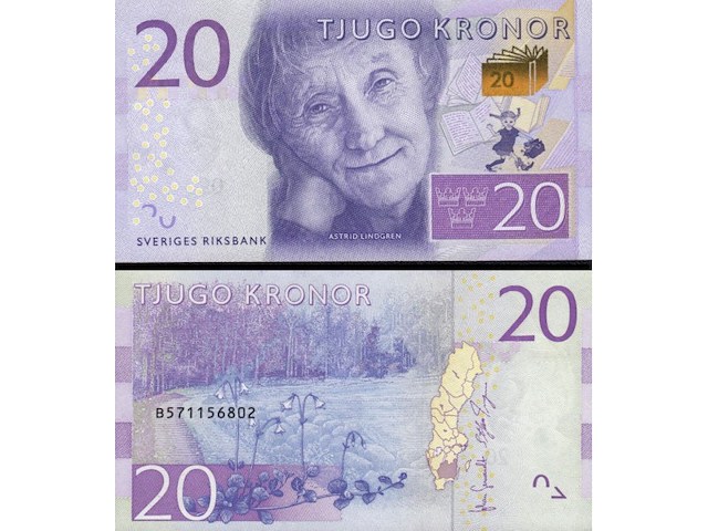 Švedska SWEDEN 20 Kronor 2015 UNC, P-69
