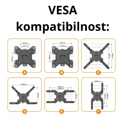 Nosač za TV zglobni Kettz TVN-6010 17"-56" 01-201