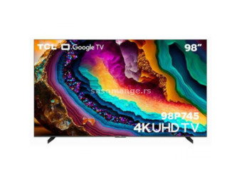 Televizor TCL 98P745/LED/98"/4K HDR/144Hz/GoogleTV/crna