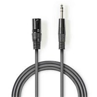 KABEL XLR/M - 6,3STEREO 1,5m