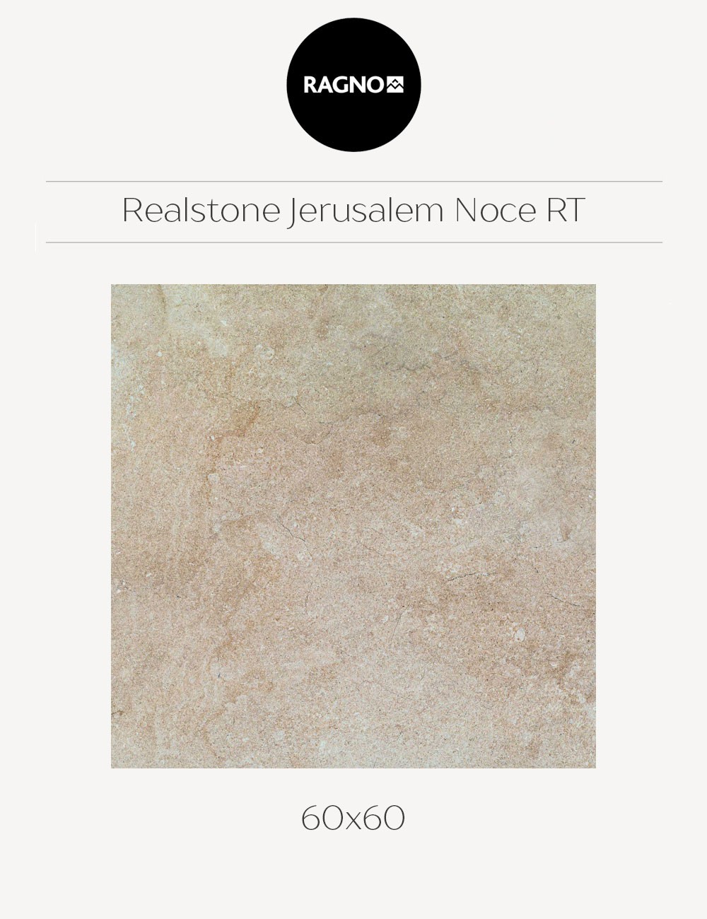 RAGNO REALSTONE JERUSALEM NOCE RETT R052 60X60