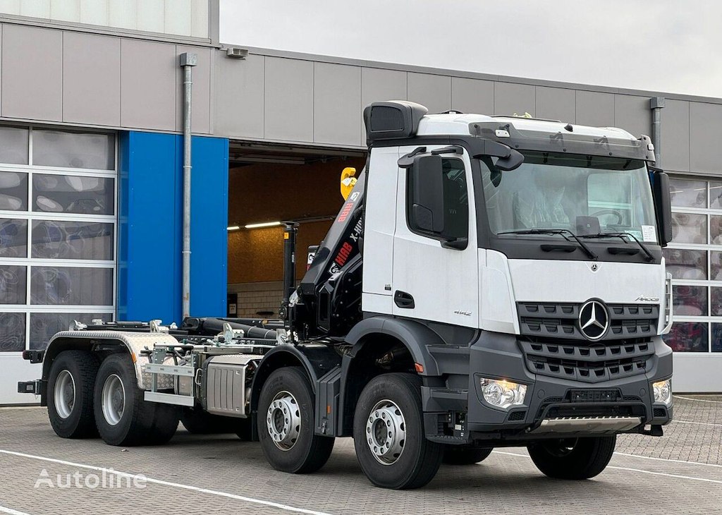 Novi Mercedes-Benz Arocs 4142 Abrollkipper HYVA + HIAB 228 E6 / 8x4 kamion rol kiper