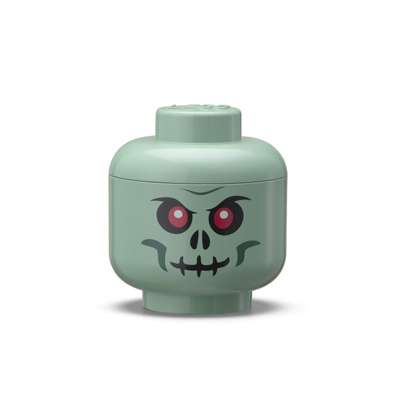 LEGO glava za odlaganje (mini): Zeleni kosturko