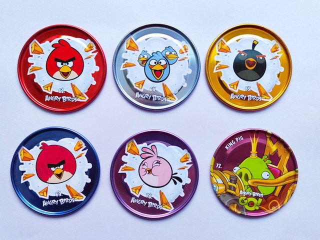 Chipicao, Angry birds, metalni tokeni na komad