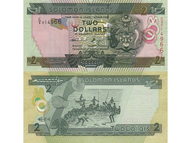 SOLOMON ISLANDS 2 Dollars 2011 UNC, P-25