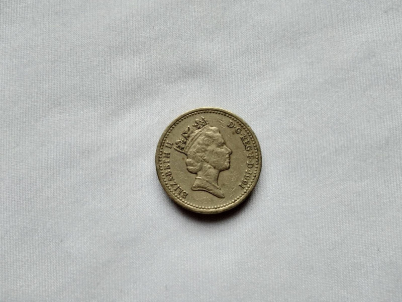 Velika Britanija 1 funta,1991 god.jubilarna