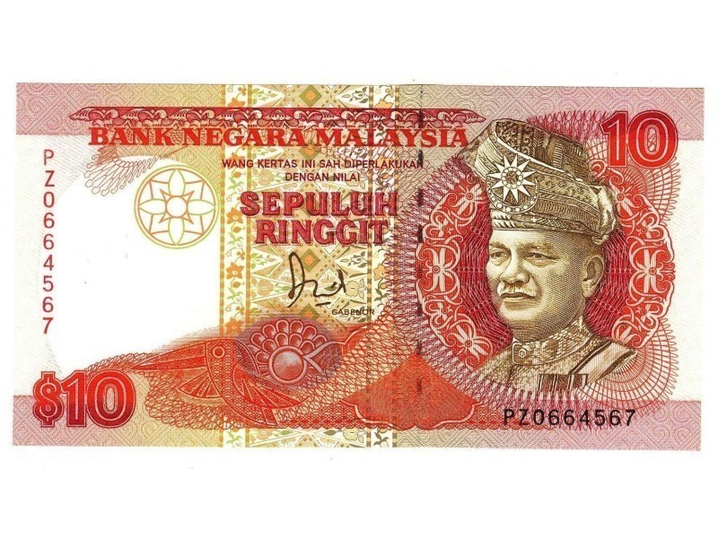 Malezija 10 ringgit 1989 UNC