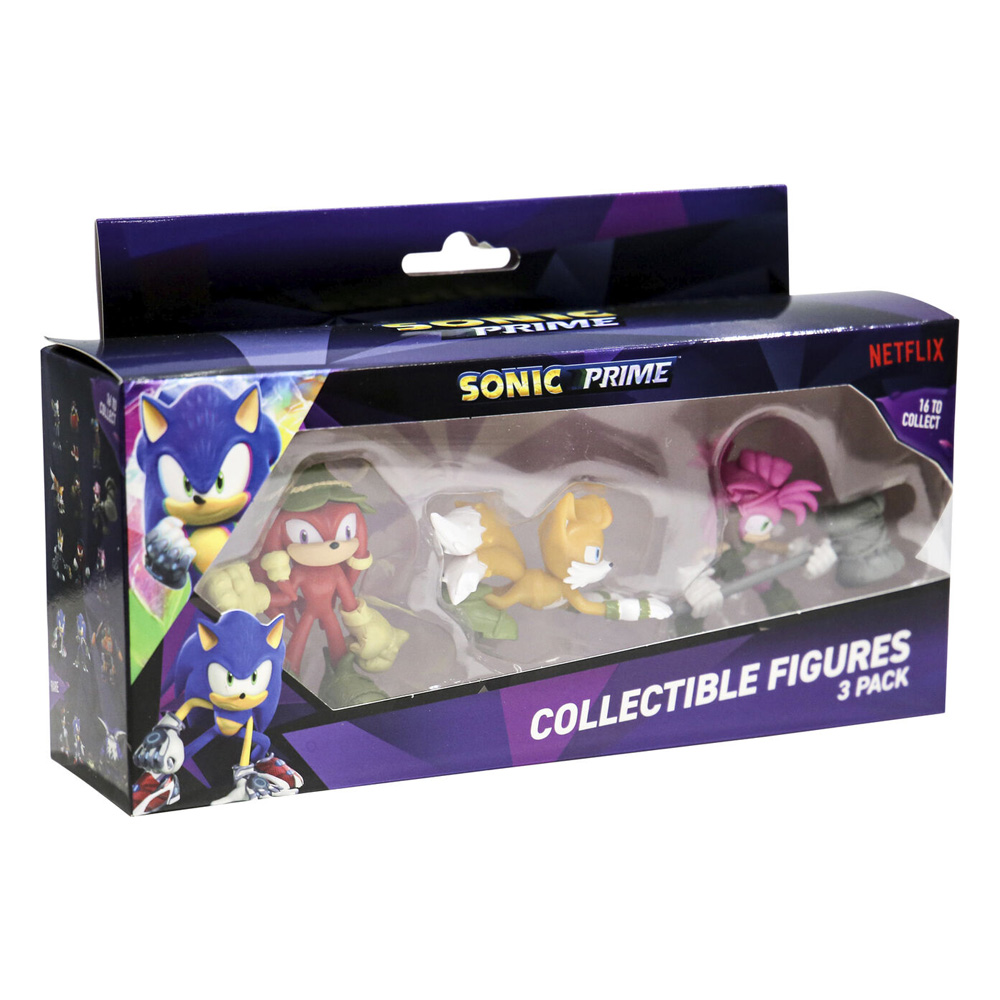 Sonic Prime - 3 Stamper Figures Pack (6.5 cm)
