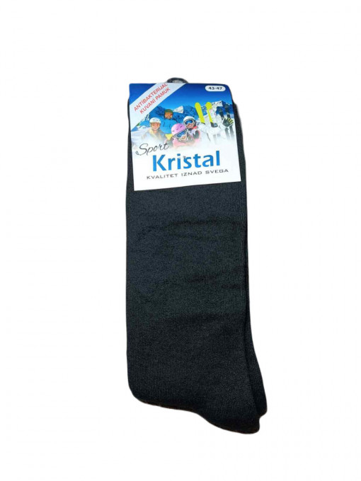 Termo klasične čarape crne 100% pamuk veličina 43-47