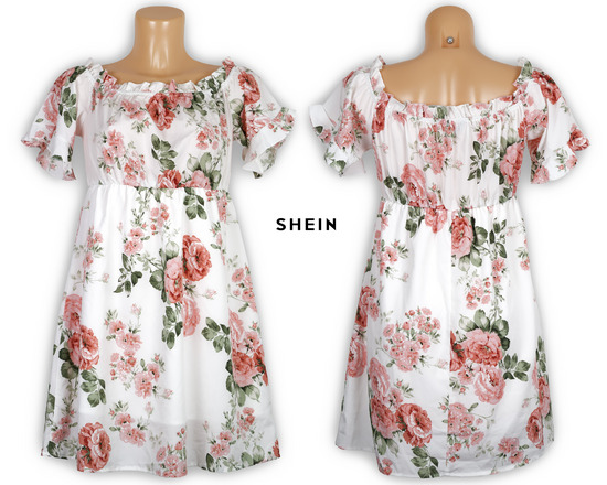 SHEIN boho haljina sa cvetnim dezenom (M 38)