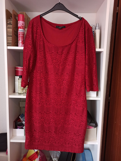 AKCIJA Amisu bordo crvena haljina