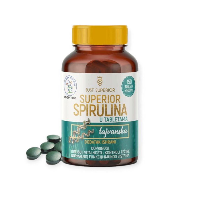 Tajvanska spirulina u tabletama 150x500mg