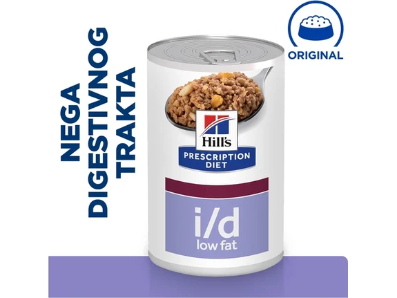 Hills Prescription Diet Hrana za pse piletina i povrće i/d Low Fat Digestive Care 354gr