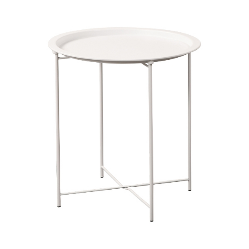 Kesper metalni okrugli pomoćni sto, beli