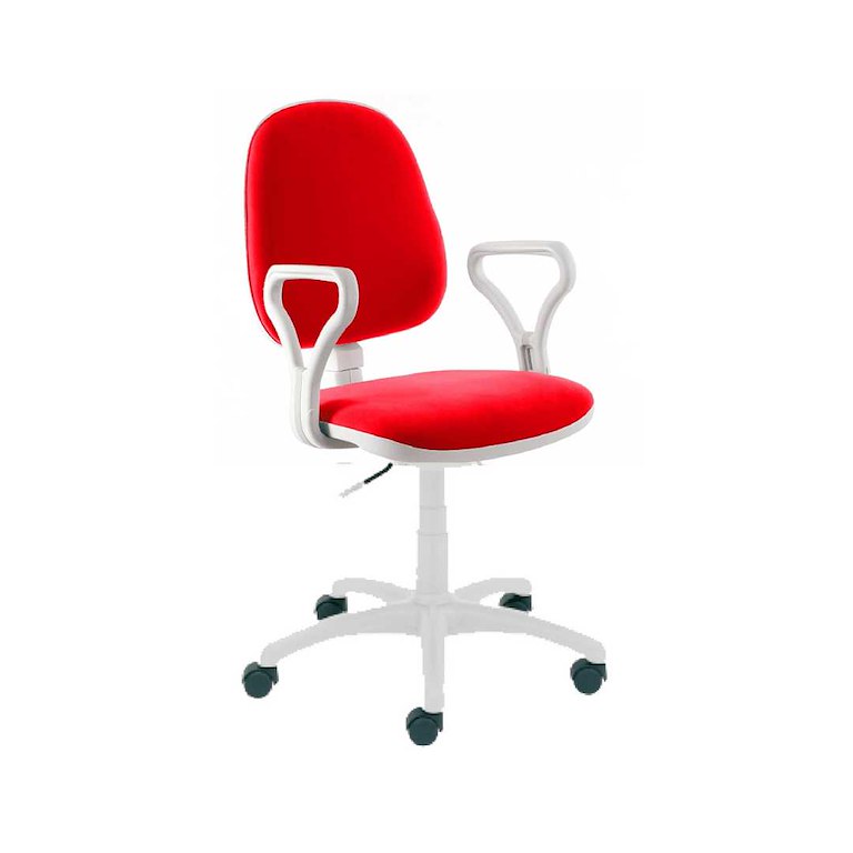 Kompjuterska stolica Regal White Crvena