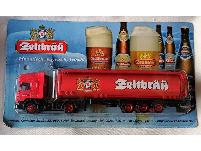 Zeltbrau Mini kamion Scania cisterna reklama za pivo