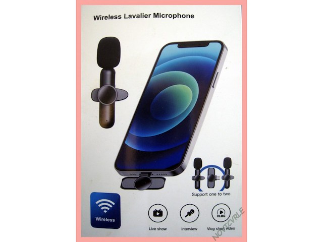 Bežični lavalier mikrofon SET / Lightning - iPhone kon.