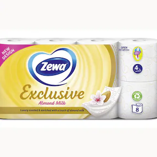 T.papir Exclusive alm.milk Zewa 4sl 8/1